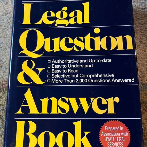Accents | Legal Question Answer Book Blue And Yellow | Poshmark